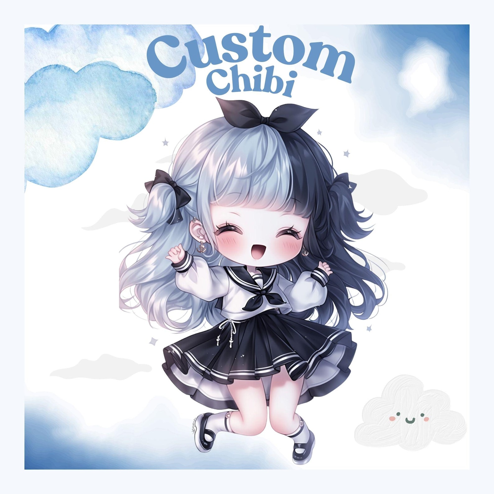Custom Chibi Character Fan Art Cute Chibi Commissions Chibi ...