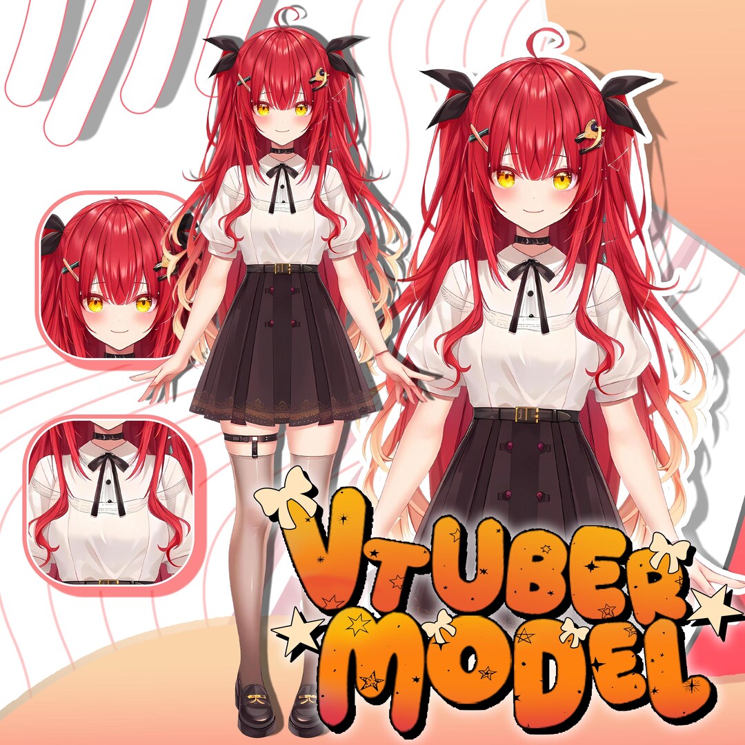 Live 2D Vtuber Model Vtuber Character Full Body Vtuber Model Live 2D ...