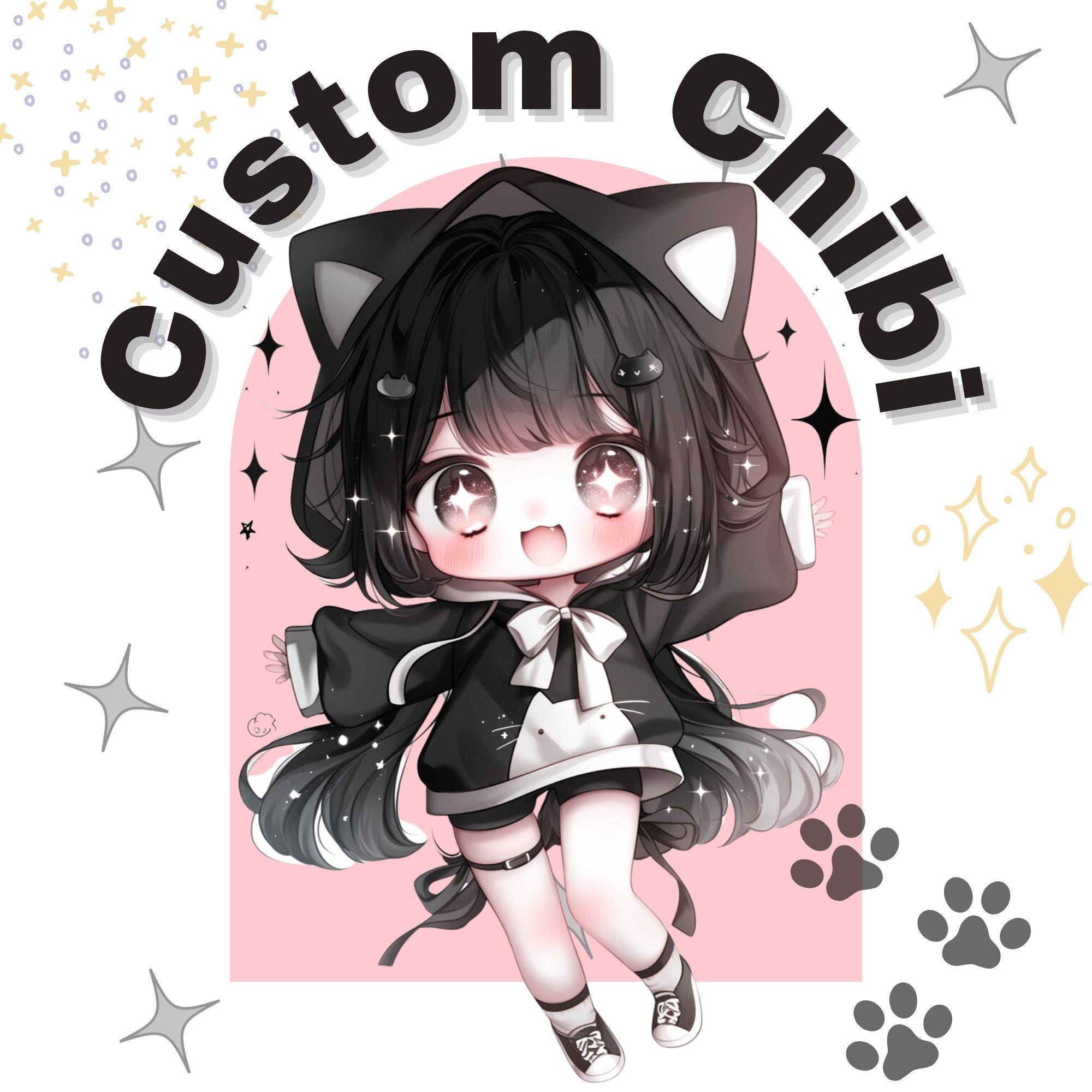 Custom Chibi Character Fan Art Cute Chibi Commissions Chibi ...