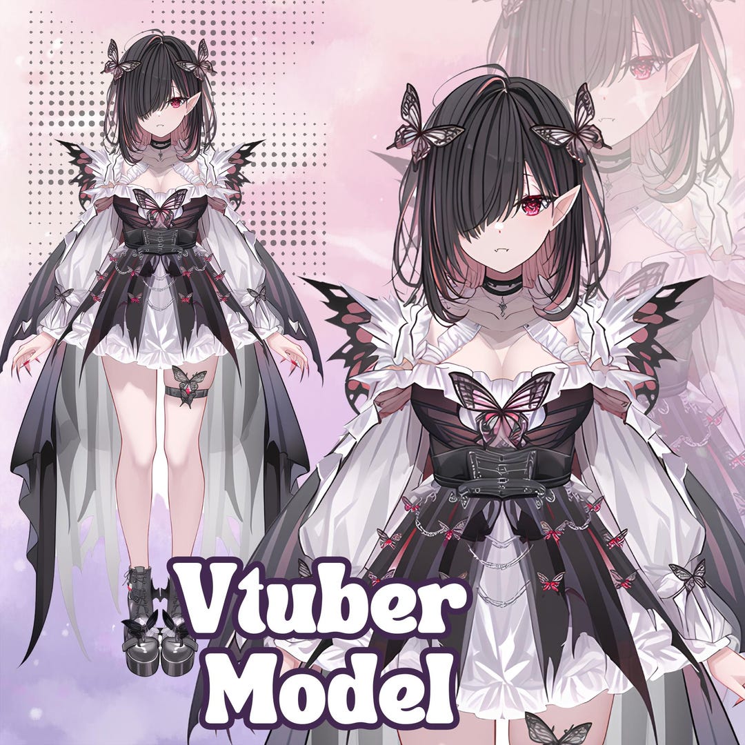 Modelo Vtuber 2D en vivo / Personaje Vtuber / Modelo Vtuber de cuerpo completo / Rigging 2D en ...