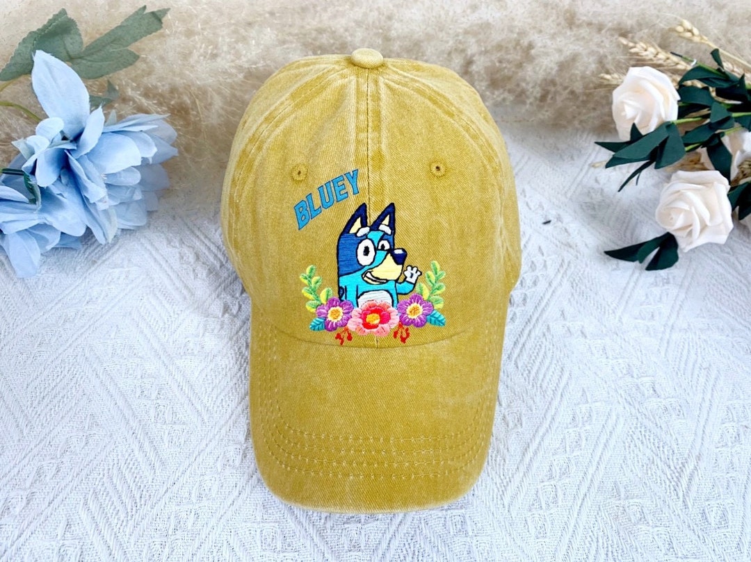 Hat Embroidered Bluey-blue Dog Funny Embroidered Pattern-personalized ...