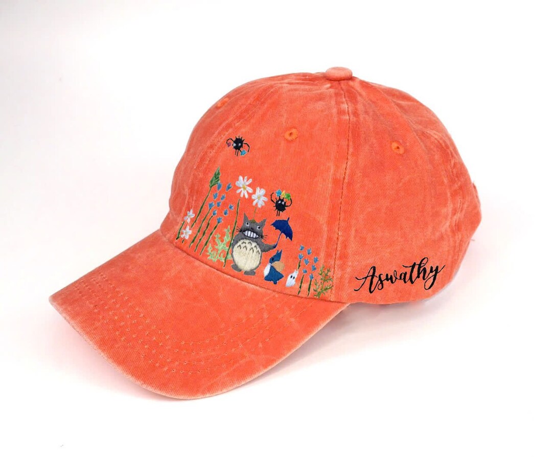 Totoro Embroidered Cap/ Trend Embroidered Hat Summer 2024/ Beautiful ...