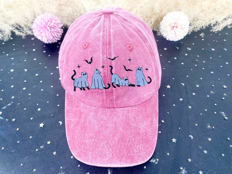 Embroidered Halloween Hat/spooky Halloween Embroidered Capadorable ...