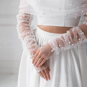 Bridal Topper Long Sleeve, Bridal Topper Beaded, Wedding Dress Cover Up ...