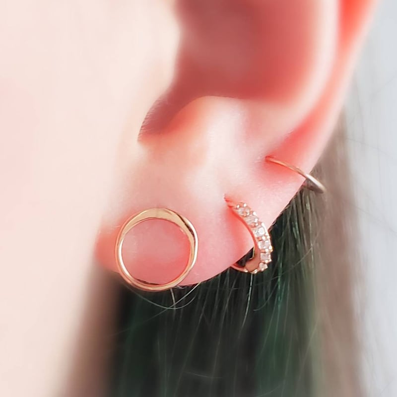 Open Circle Studs - Etsy