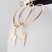 Lightning Bolt Hoops • Gold Lightning Bolts • Tiny Hoops • Thunderbolt ...