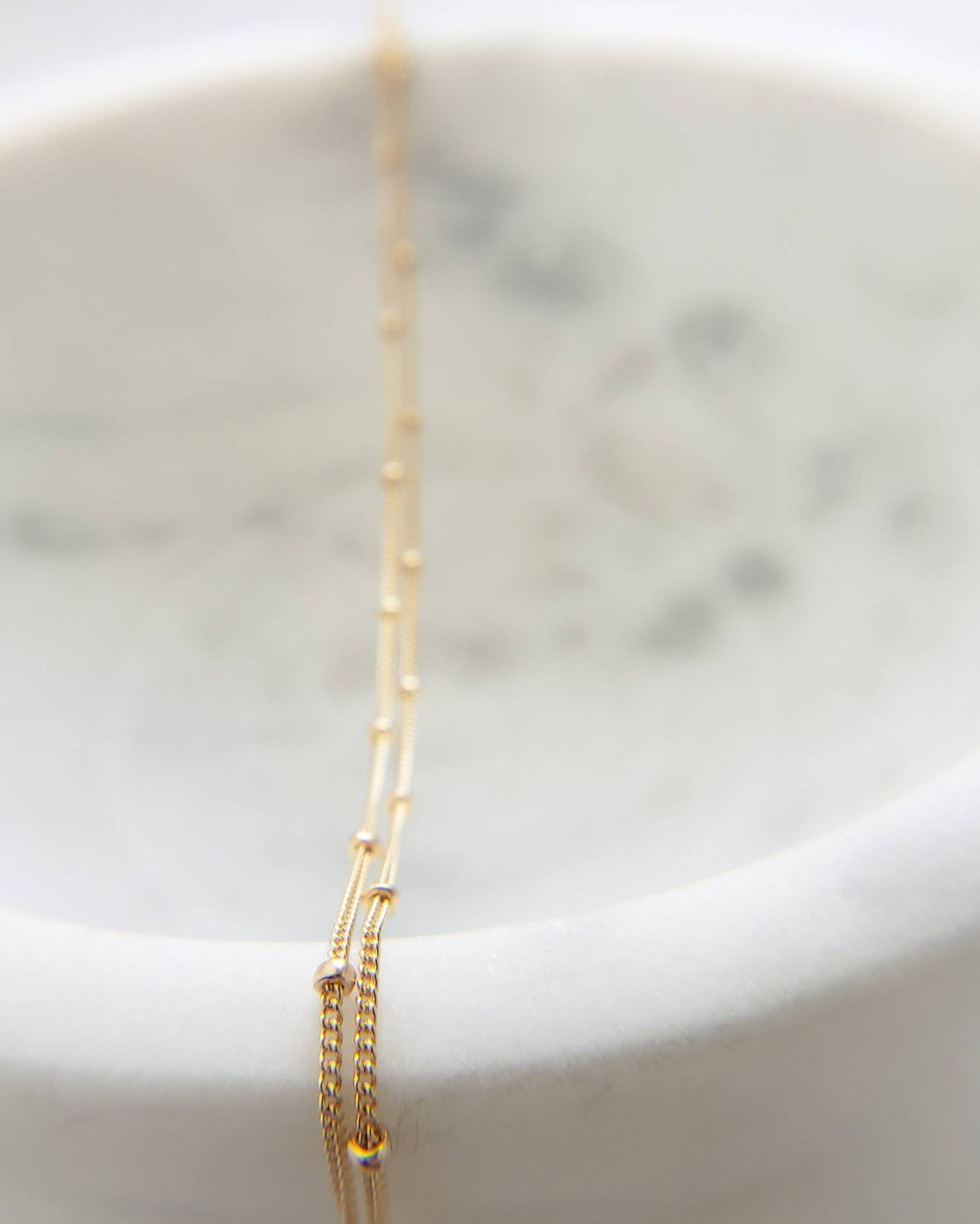 Double Chain Bracelet Dotted Chain Satellite Chain | Etsy