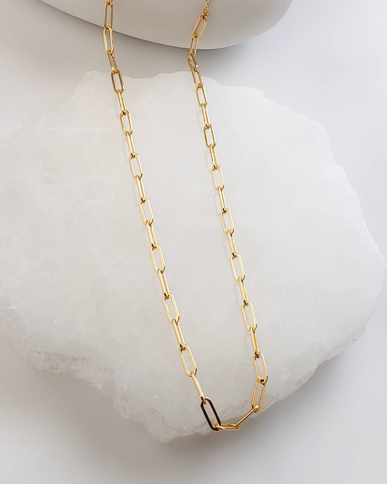 Modern Link Necklace Minimalist Chain Chunky Chain | Etsy