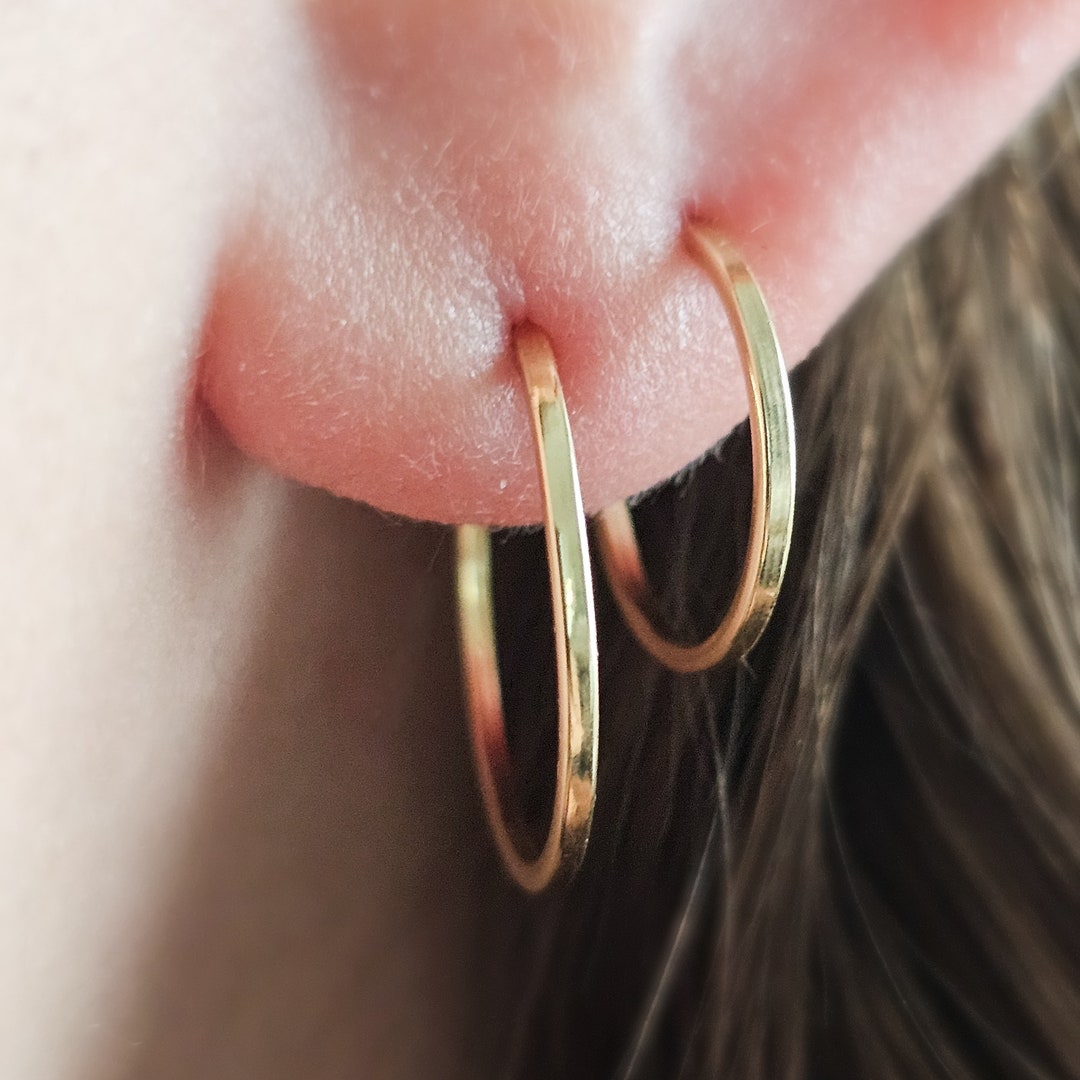 Endless Hoops • Minimalist & Modern • Gift for Her • Sterling Silver ...
