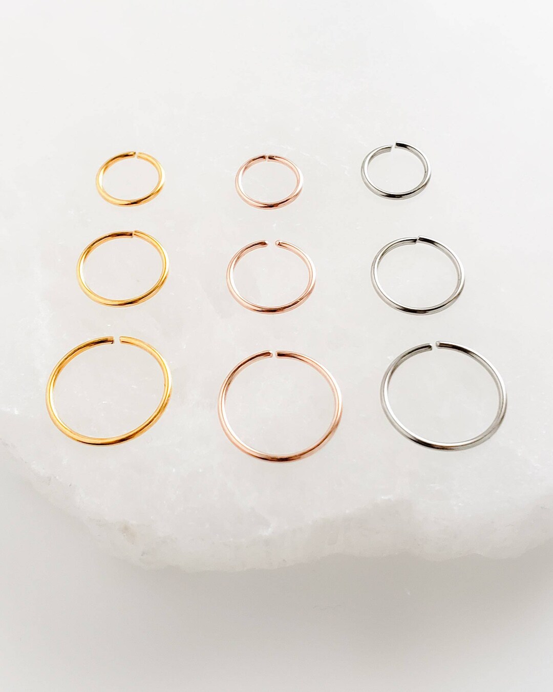 Super Thin Endless Hoops • Tiny Hoops • Sleeper Hoop • Seamless Hoops ...