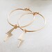 Lightning Bolt Hoops Gold Lightning Bolts Tiny Hoops Thunderbolt ...