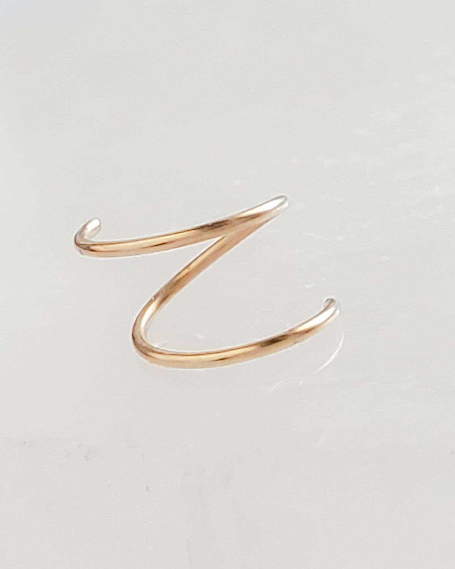 Tiny Double Twist Hoop Twist in Earring Spiral Hoop - Etsy