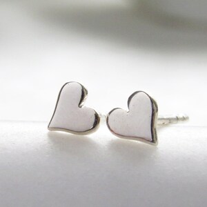 Teeny Tiny Heart Studs • Small Earring Studs • Petite Hearts • Solid ...