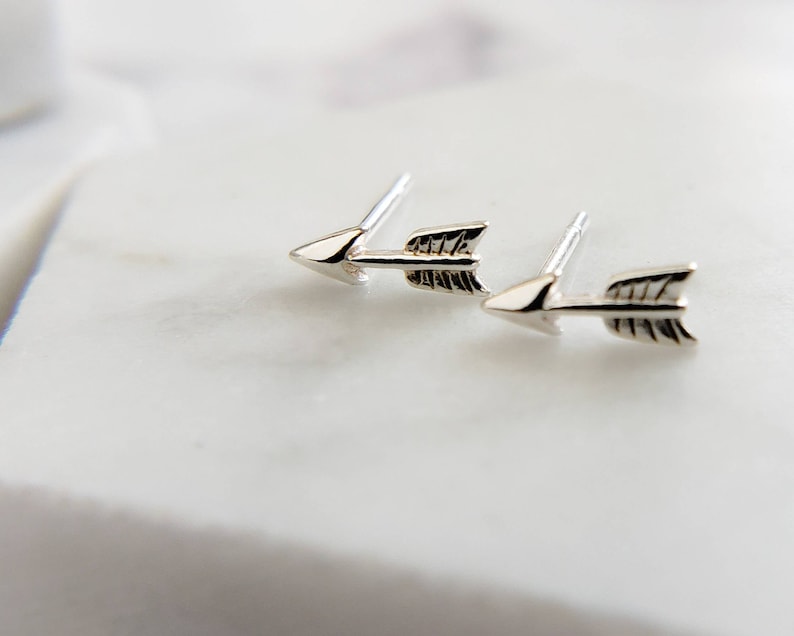 Little Arrow Earrings • Tiny Arrow Studs • Silver Arrow Studs • Tiny Boho Arrows • Festival ...