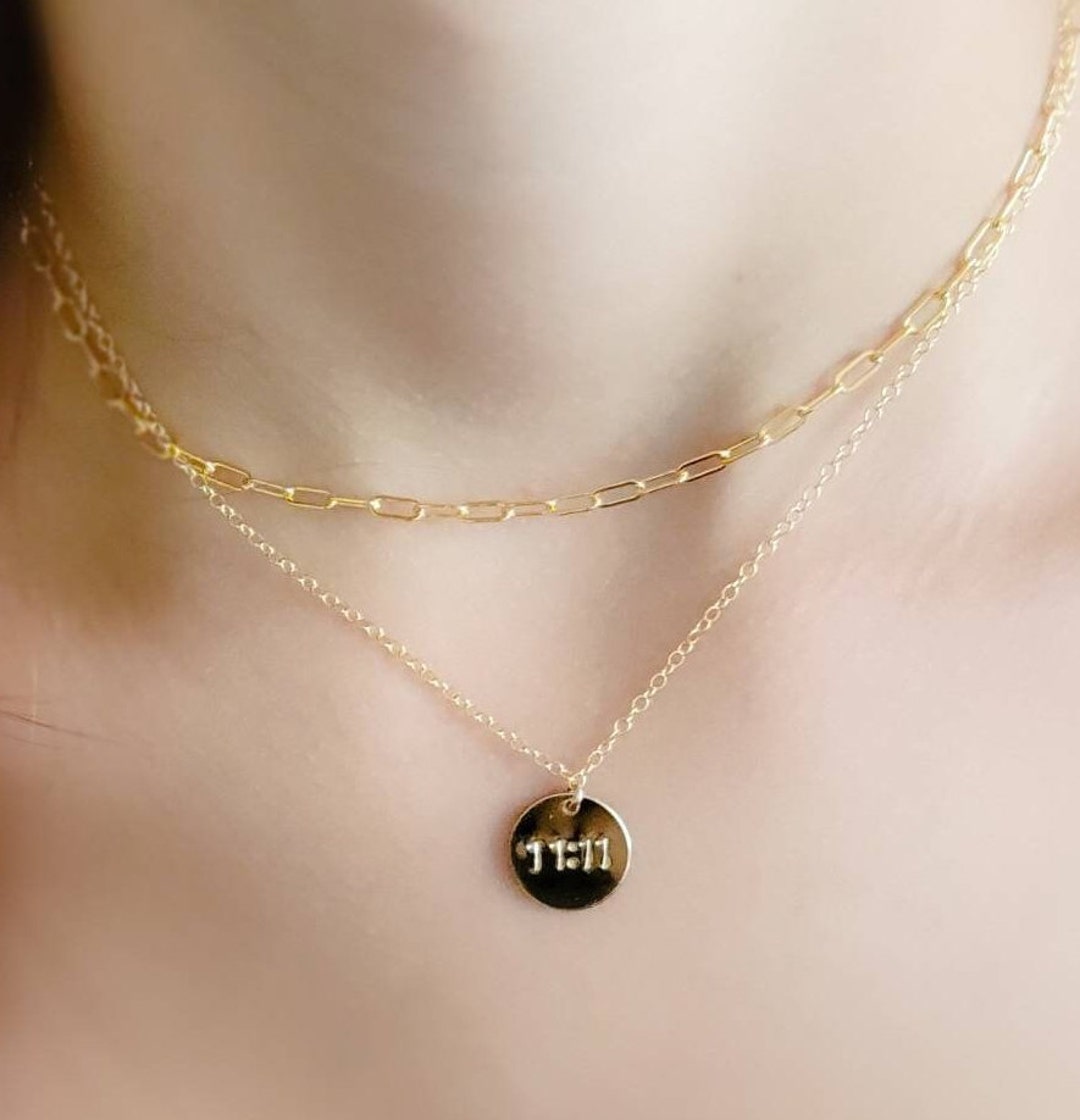 11:11 Necklace • Angel Number Charm • Make A Wish • Angel Time • Lucky ...