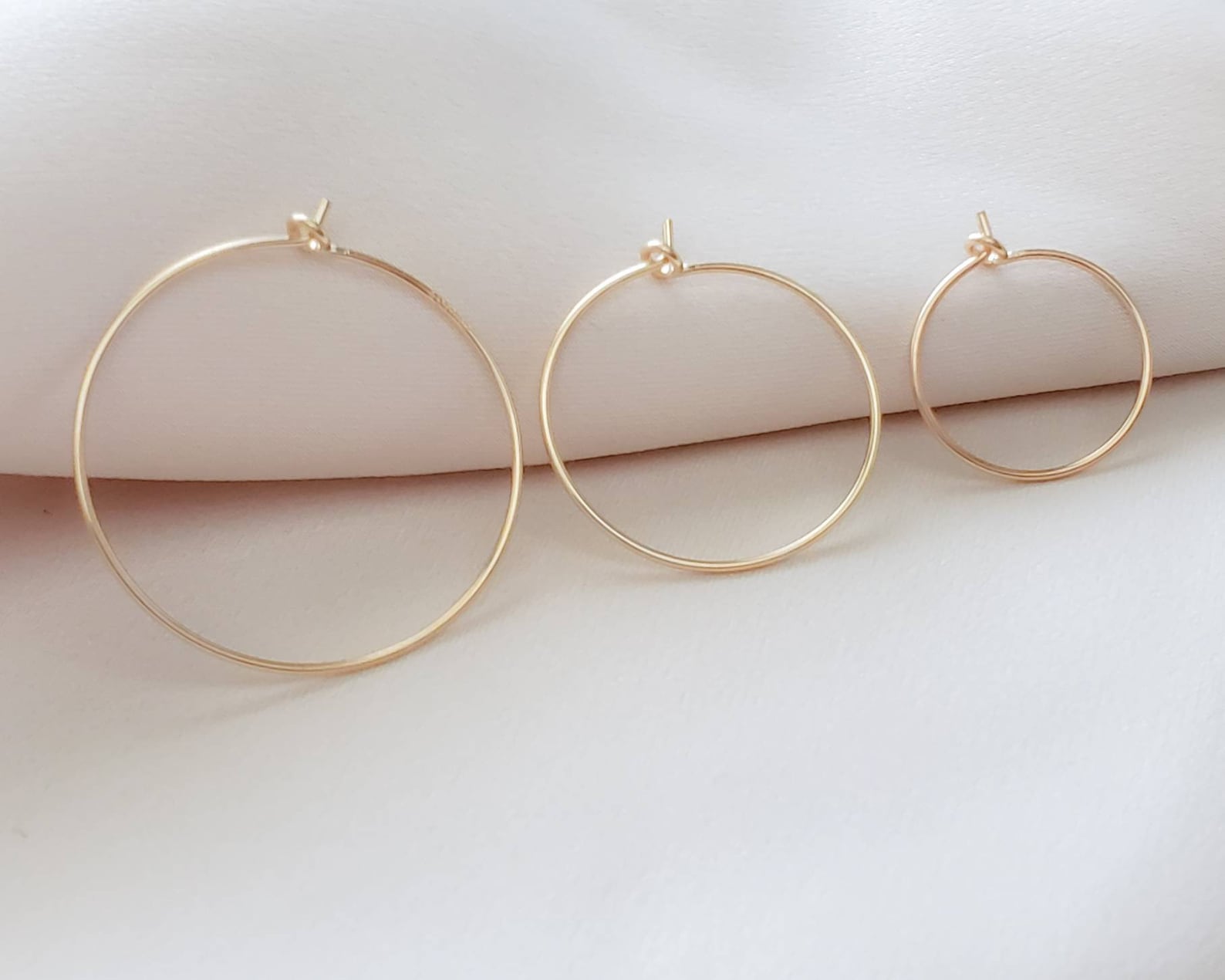 Delicate Hoop Earrings • Thin Gold Hoops • Lightweight Hoop Earrings ...