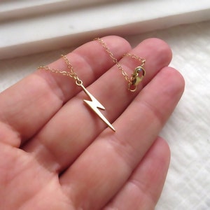 Lightning Bolt Necklace • Retro Bowie Inspired • Rock and Roll Bolt ...