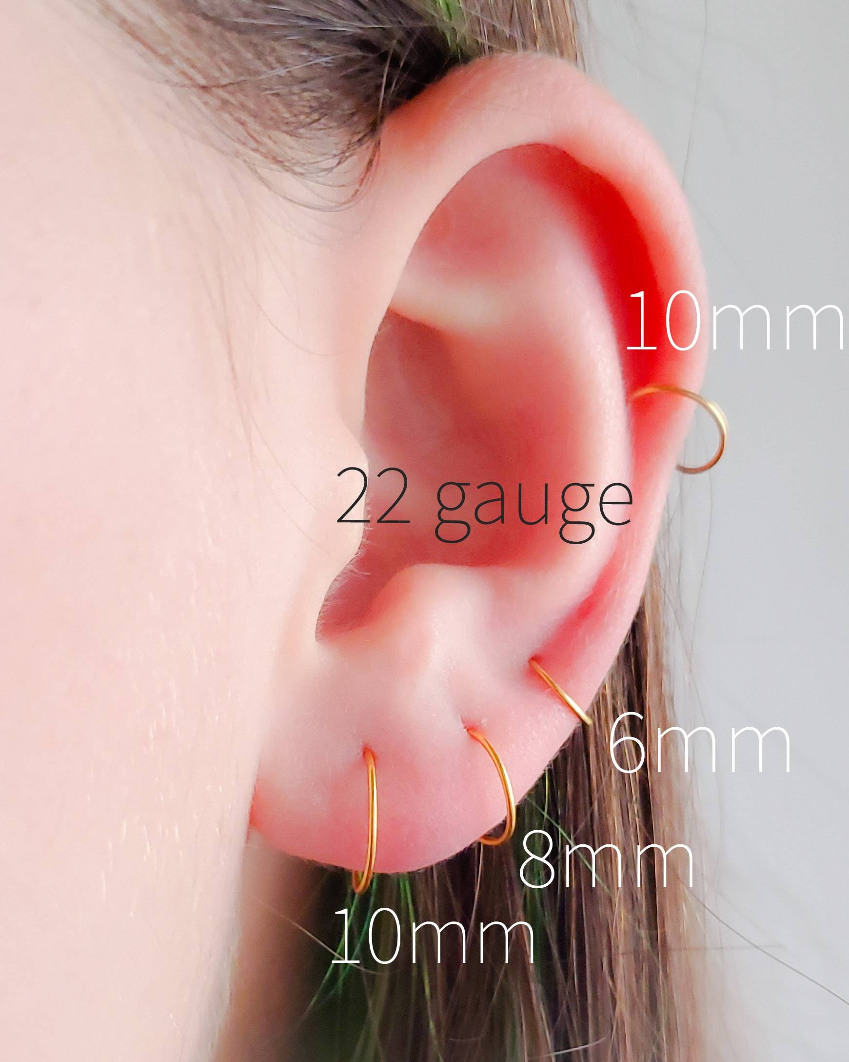 Super Thin Endless Hoops Tiny Hoops Sleeper Hoop - Etsy