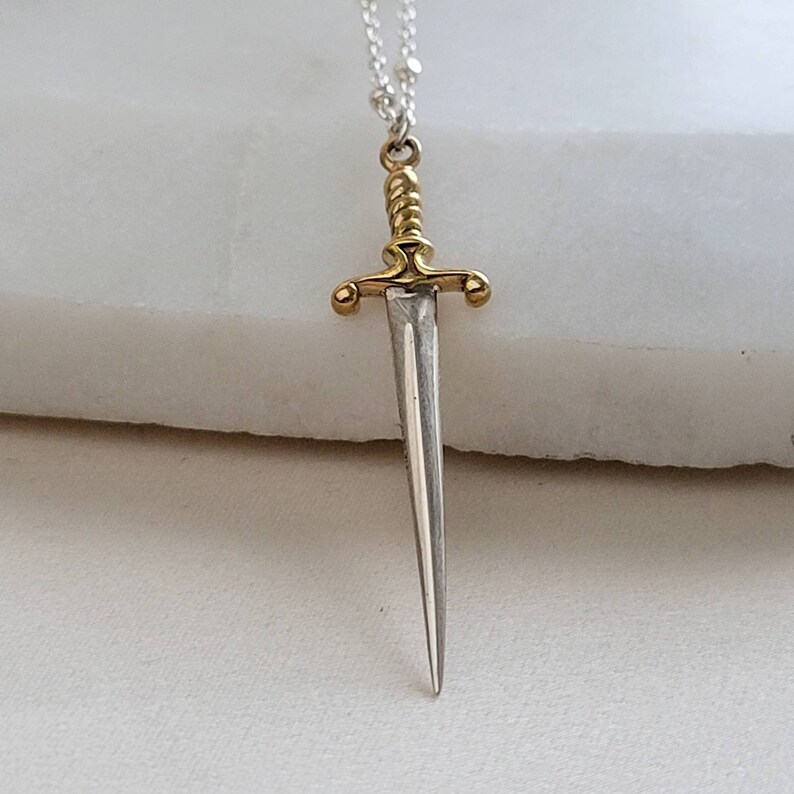 Dagger Necklace Edgy Jewelry Layering Necklace Goth - Etsy