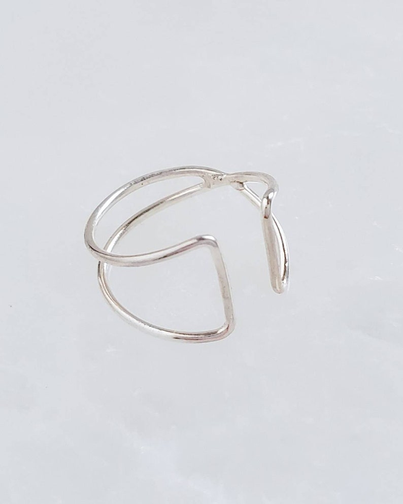 Delicate Silver Ear Cuff • Criss Cross Cuff • Double Wire Ear Cuff ...