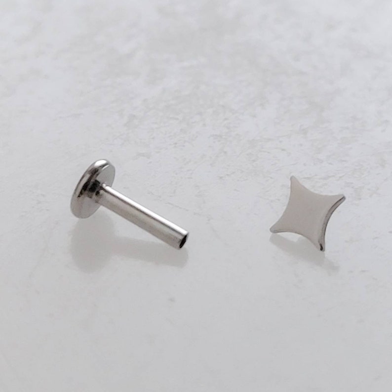 Starburst Flat Back Studs Screw in Internally Threaded | Etsy