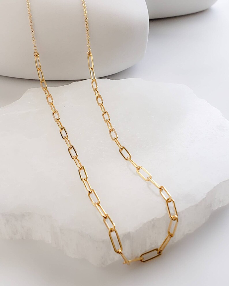 Modern Link Necklace Minimalist Chain Chunky Chain | Etsy