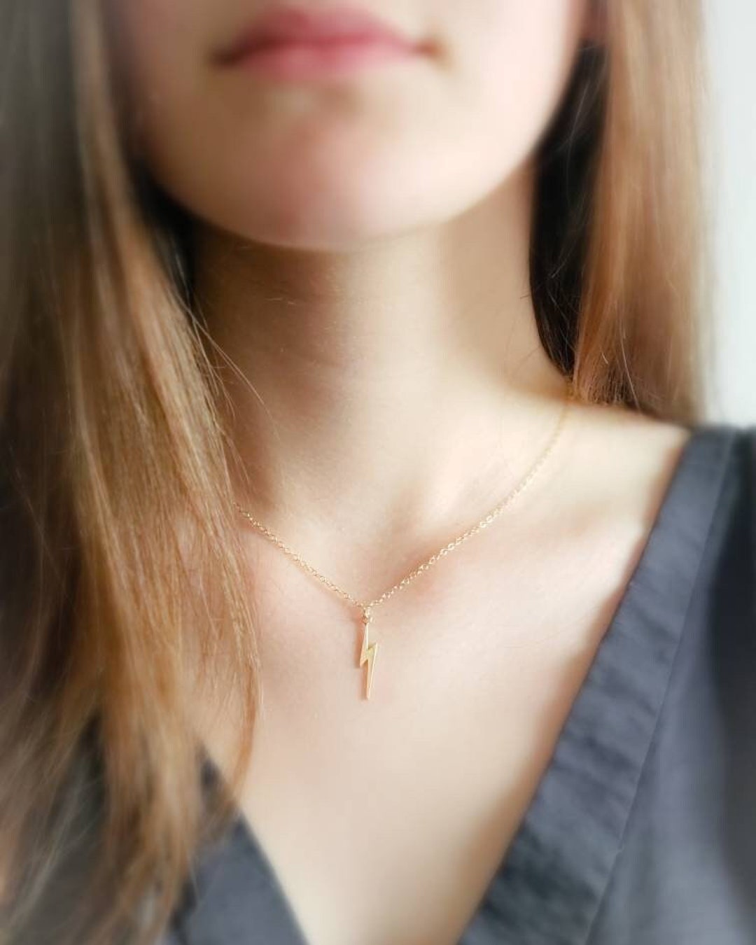 Lightning Bolt Necklace • Retro Bowie Inspired • Rock and Roll Bolt ...