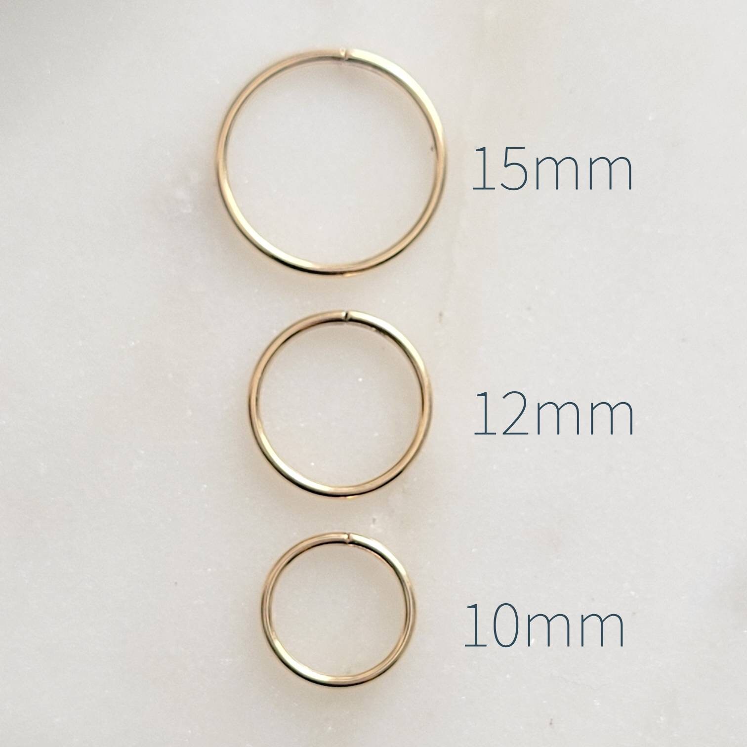 Sleeper Hoops • Thin Gold Hoop Earrings • Continuous Hoops • Endless ...