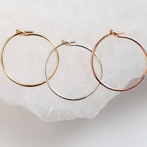 Delicate Hoop Earrings Thin Gold Hoops Lightweight Hoop - Etsy