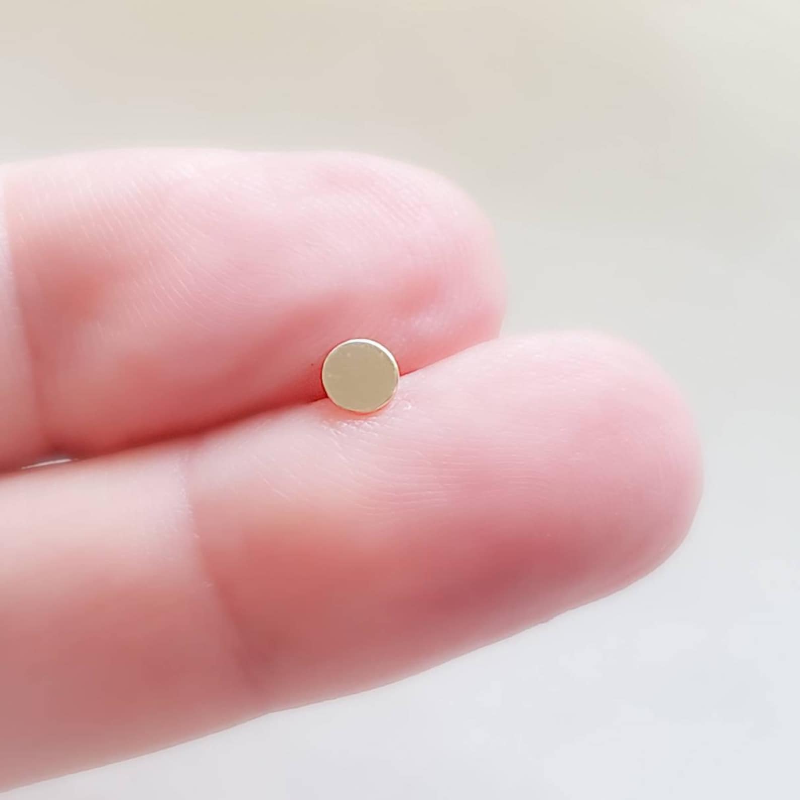 14K Gold Flat Back Studs Comfort Studs Sleep in Earrings - Etsy