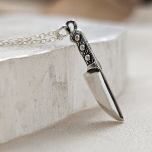 Tiny Knife Necklace • Edgy Jewelry • Layering Necklace • Goth Style ...