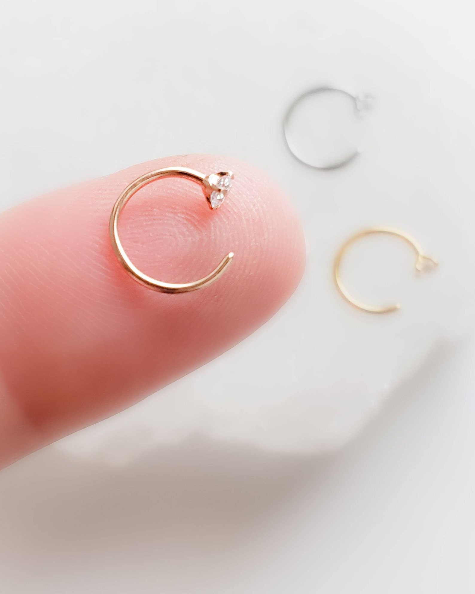 SPARKLE Hug Hoops Thin CZ Hoops Open Skinny Hoop Modern - Etsy