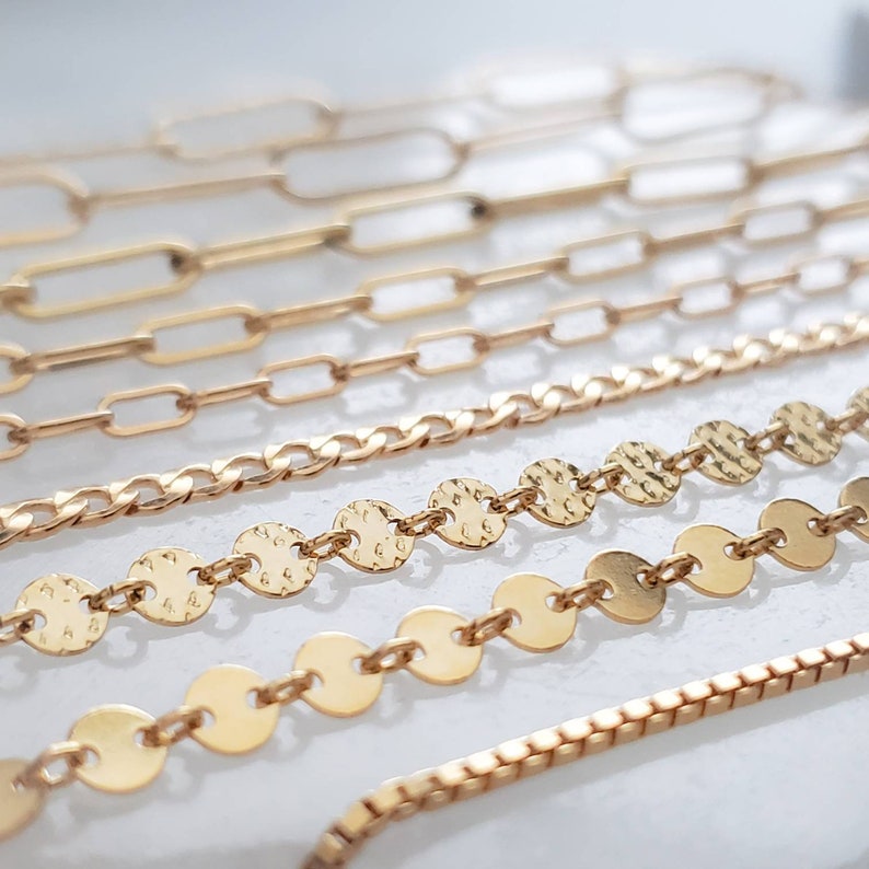 Gold Link Bracelets Modern Layering Bracelet Box Chain | Etsy