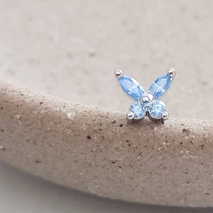 Butterfly Nose Stud • L Bend • 20 Gauge Surgical Steel • Nose Ring ...