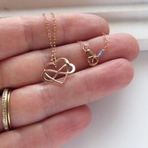 Best Friend Gift Infinity Heart Necklace Heart & Infinity Symbol ...