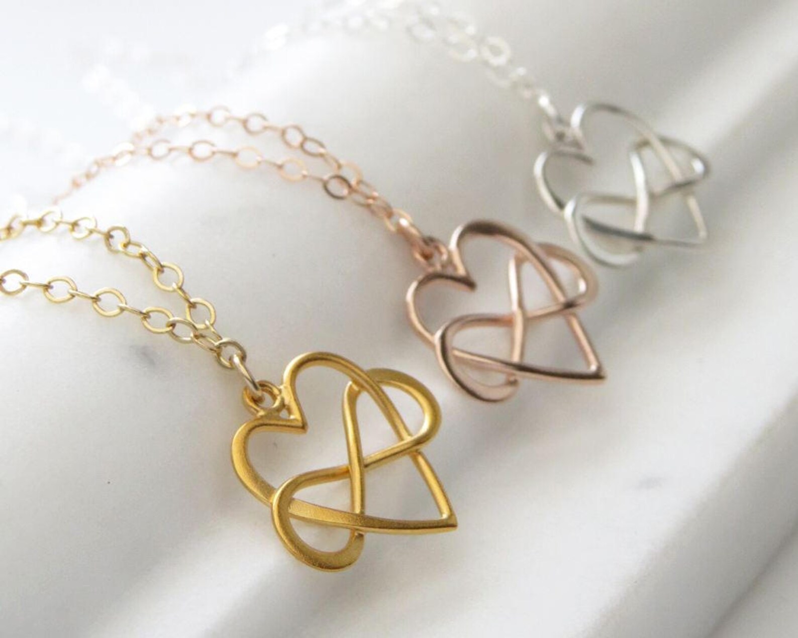 Infinity Heart Necklace Heart & Infinity Symbol Friendship - Etsy