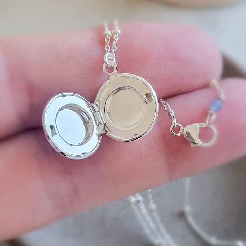 Little Gold Locket Necklace Tiny Photo Locket Gift for Mom - Etsy