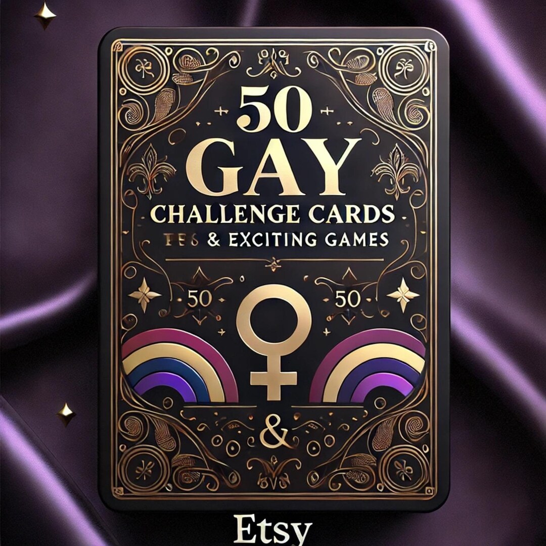 50 Gay Challenge Cards | Lgbt Pride | Pride Card Game | Games Lgbt Card ...