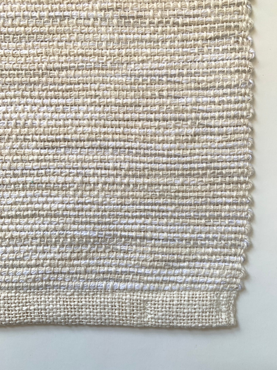 Natural Cotton Hand Woven Table Runner white Sand - Etsy