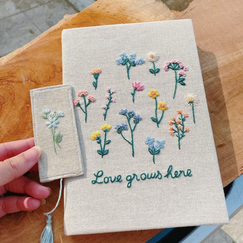 Embroidered Notebook - Etsy