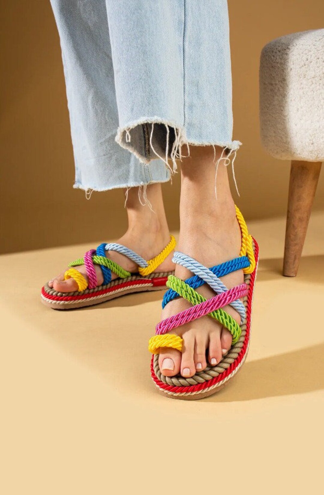 Wicker Sandals, Straw Sandals, Rope Sandals, Summer Sandals, Braided ...