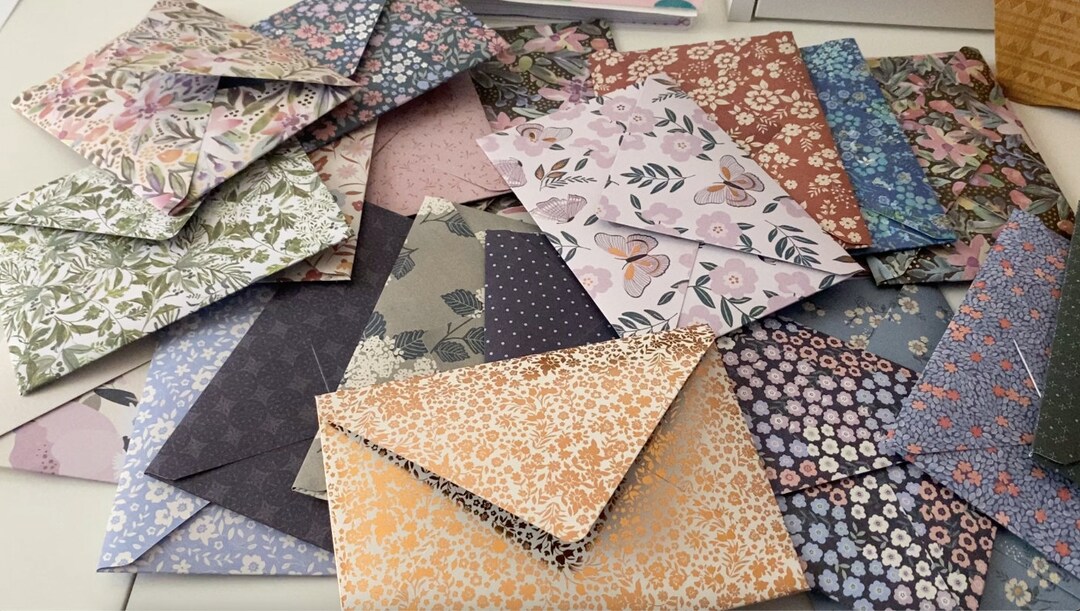 Double-sided 5x7 Patterned Envelope Set of 10 - Letters Envelope for ...