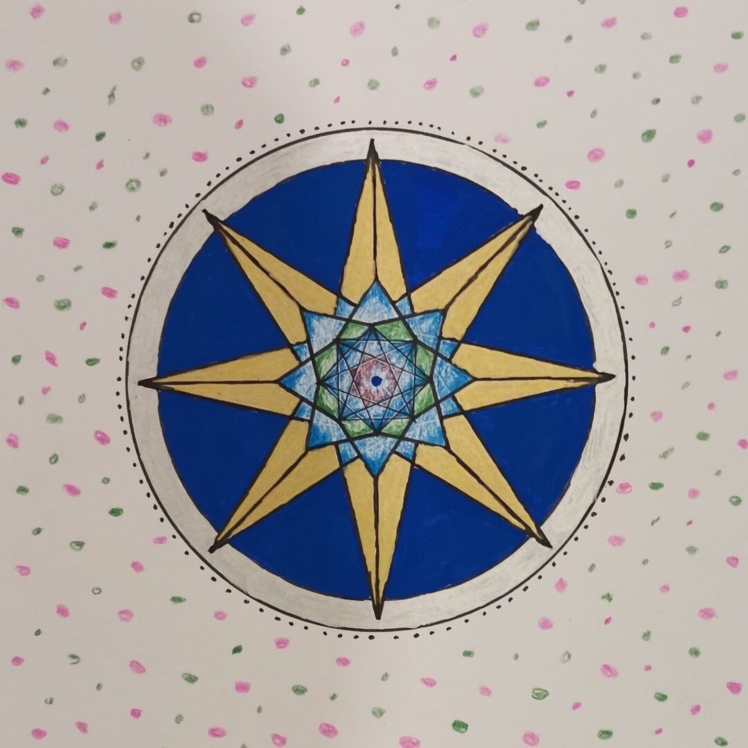Star Drawing - Inanna Star - Sacred Geometry - Etsy