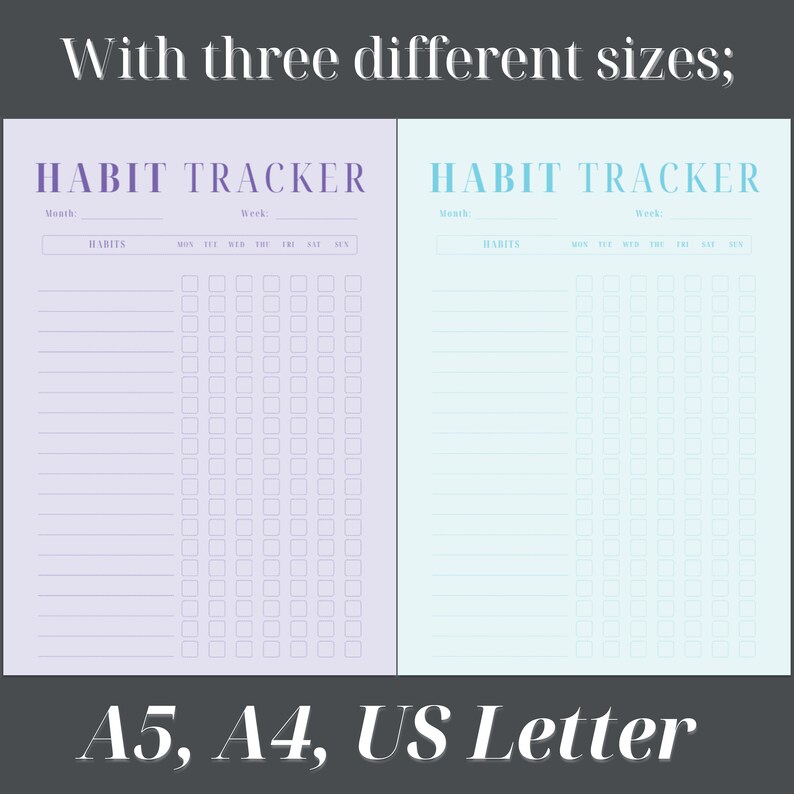 Comprehensive Habit Tracker: Fillable Templates for SMART Goals, Daily ...