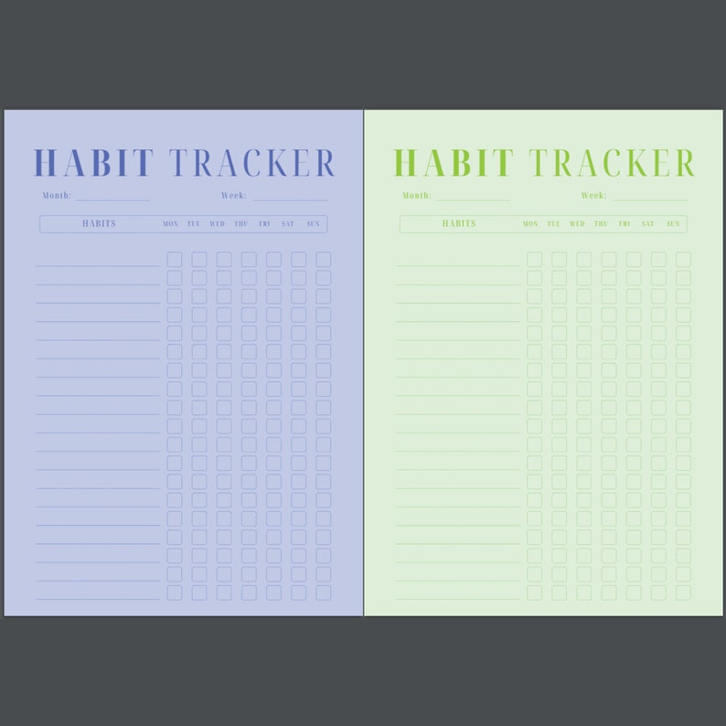 Comprehensive Habit Tracker: Fillable Templates for SMART Goals, Daily ...