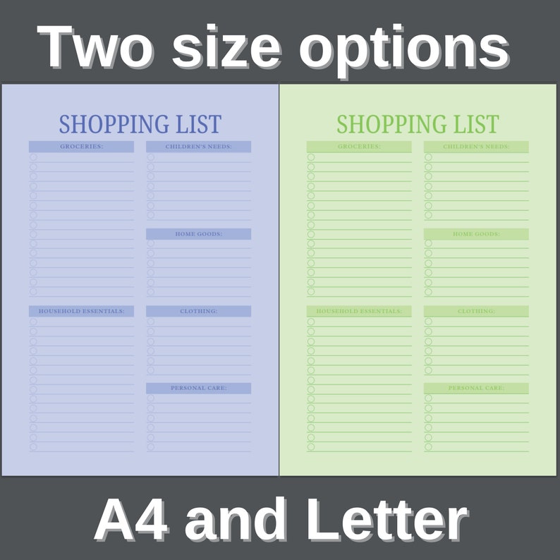 Printable Grocery Checklist PDF Master Grocery List for Organized and ...