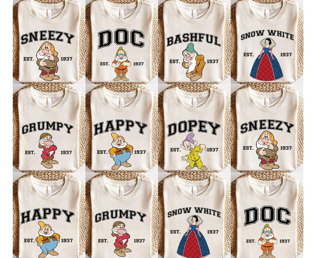 Custom Disney Snow White Comfort Colors Shirts, Disney Character Shirt ...