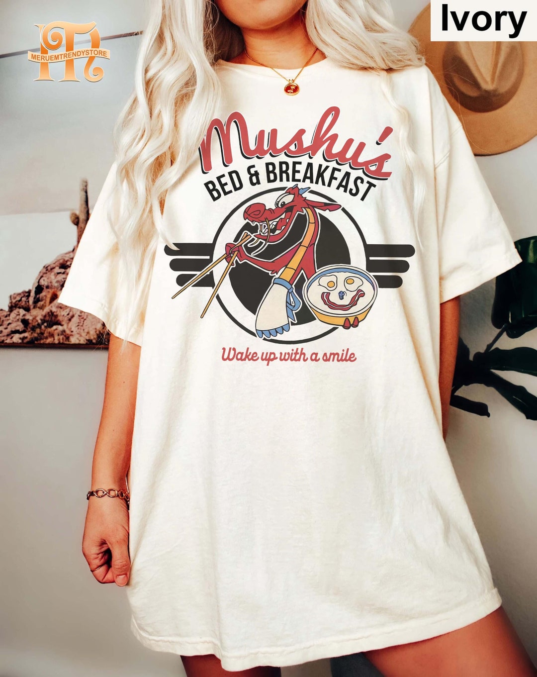 Disney Mulan Mushu's Bed and Breakfast Poster Comfort Colors Shirt ...