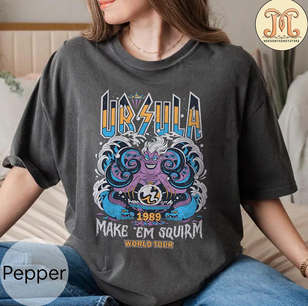 Disney Villains the Little Mermaid Ursula World Tour Band Retro Shirt ...