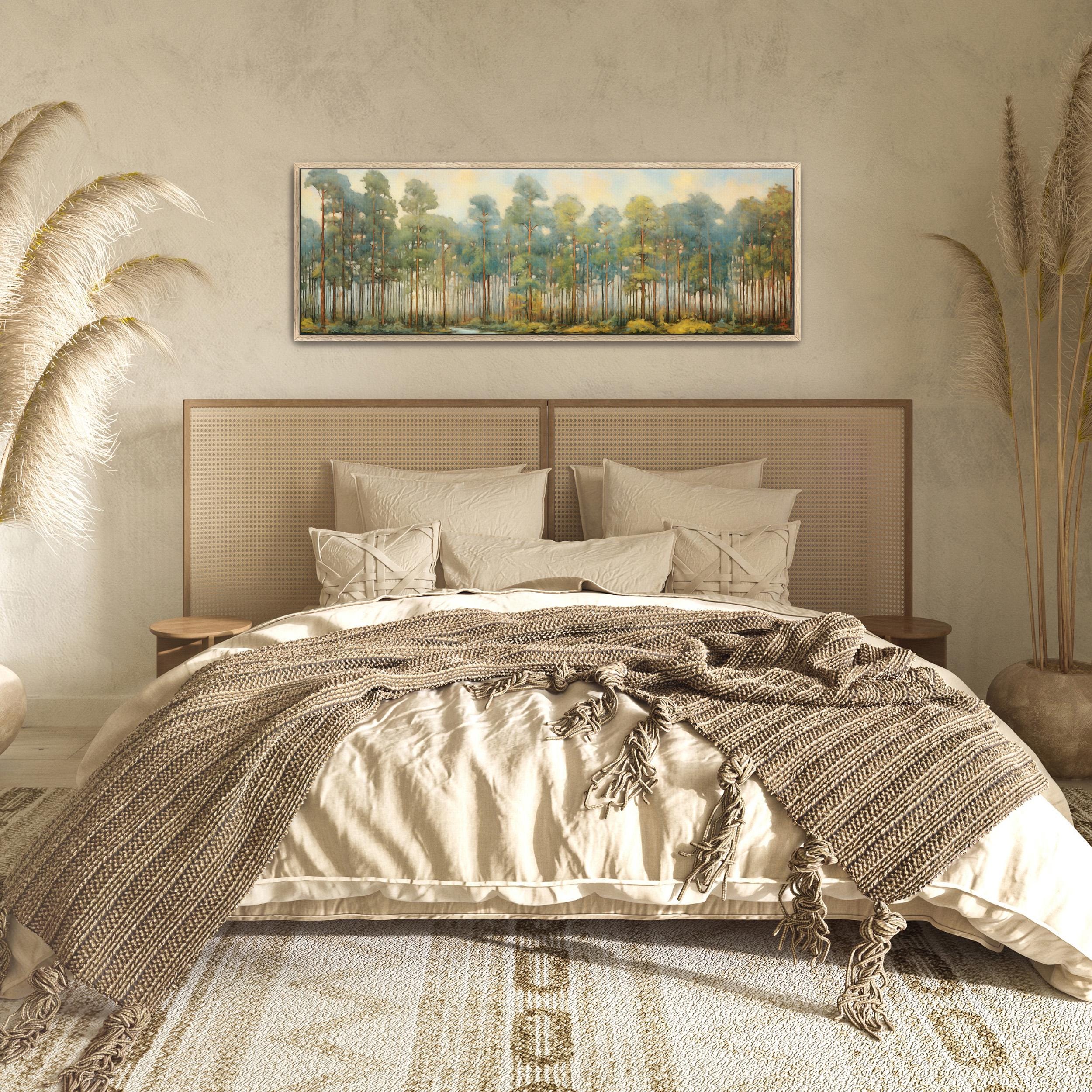 Forest Trees Canvas Print Large Panoramic Horizontal Wall Art Nature ...